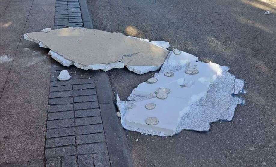 Podgorica: Pao dio fasade zgrade u centru - Volim Podgoricu